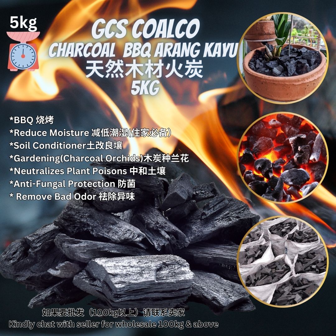 3kg 天然木材火炭Charcoal BBQ Arang Kayu/兰花木炭Charcoal Orchid Arang Orkid/烧烤木炭Charcoal BBQ Charcoal ...
