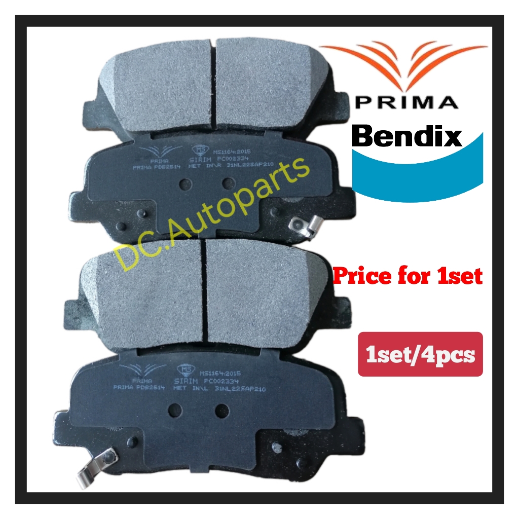 PRIMA FRONT BRAKE PAD PROTON GEN-2 GEN2 PERSONA SATRIA NEO DISC PAD ...