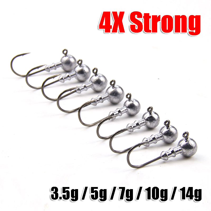 Anh JH04 4X Strong Round Jig Head Hook for SP 3.5g / 4.5g / 7g / 10g ...