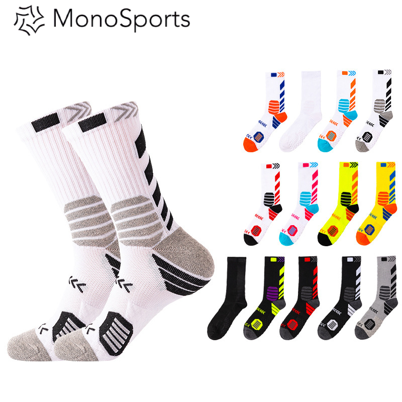 Monosports Mid Cut Premium Thick Sports Socks For Basketball Football ...