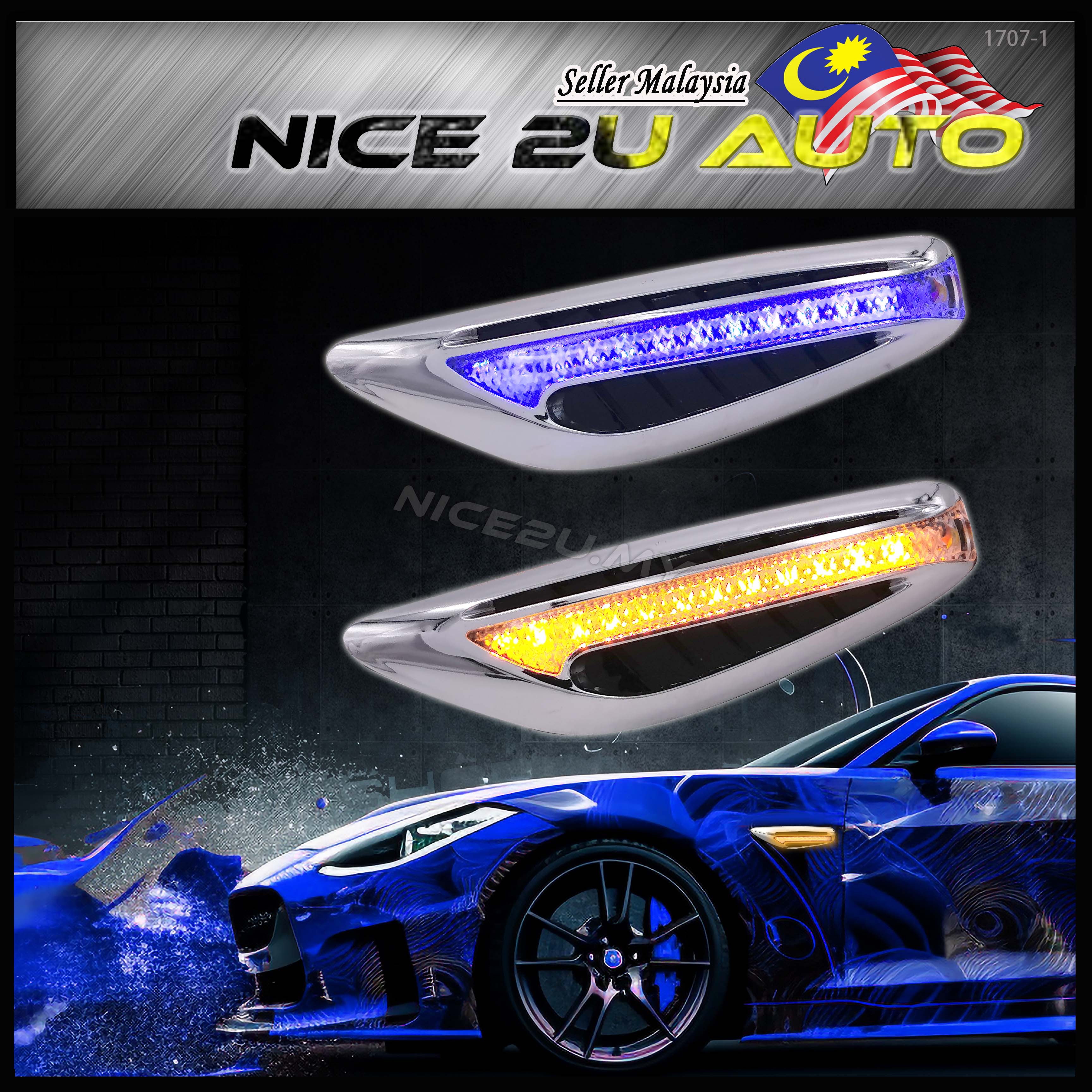 Universal Two Tone Fender Side Lamp DC 12V DC Auto Car LED Turn Signal ...