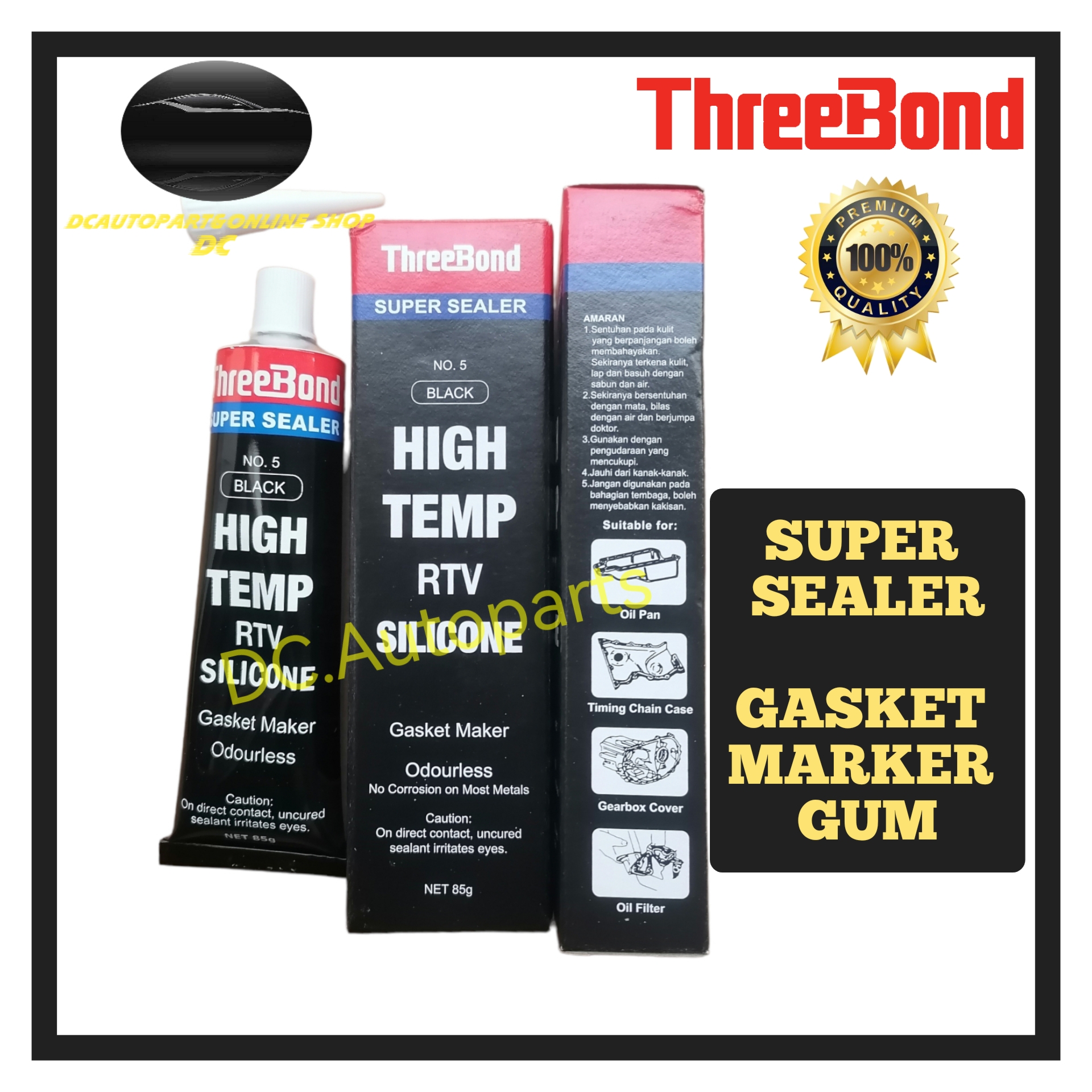 ORIGINAL THREEBOND GASKET GUM HIGH-TEMP RTV SILICONE 280C 85G GASKET ...