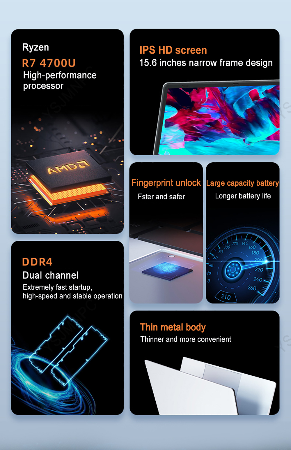 2023 AMD Ryzen 7 4700U 15.6 inch Laptop 36GB DDR4 RAM 2TB SSD Computer ...