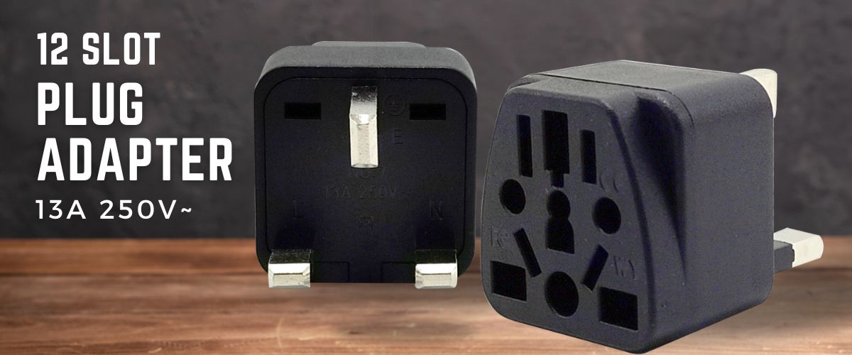 12 SLOTS 13A MULTI ADAPTOR Plug Power Adapter Universal 3 Pin Plug ...