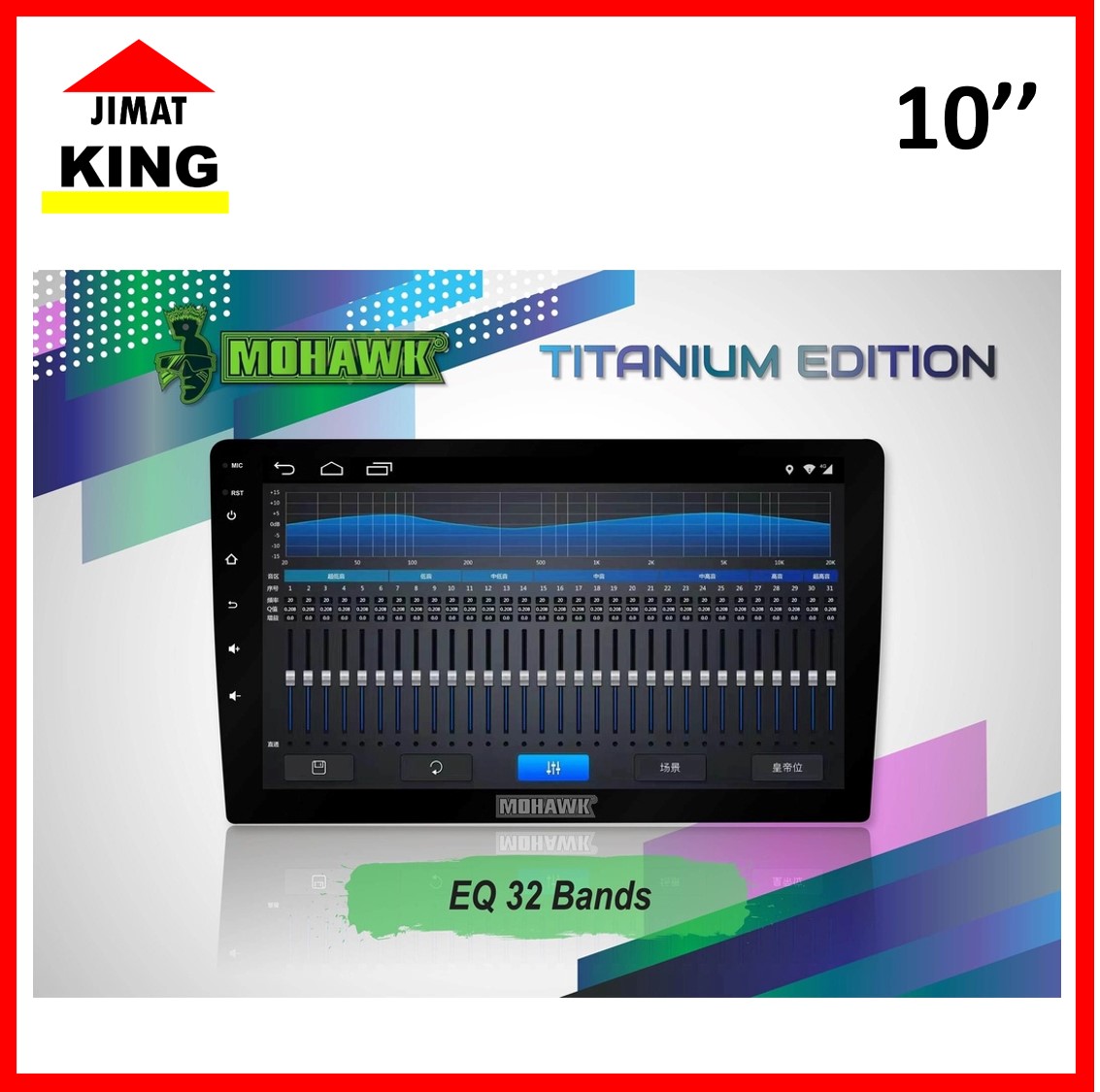 Car Android Player 9'' 10'' Mohawk Android Player Kereta Touchscreen ...