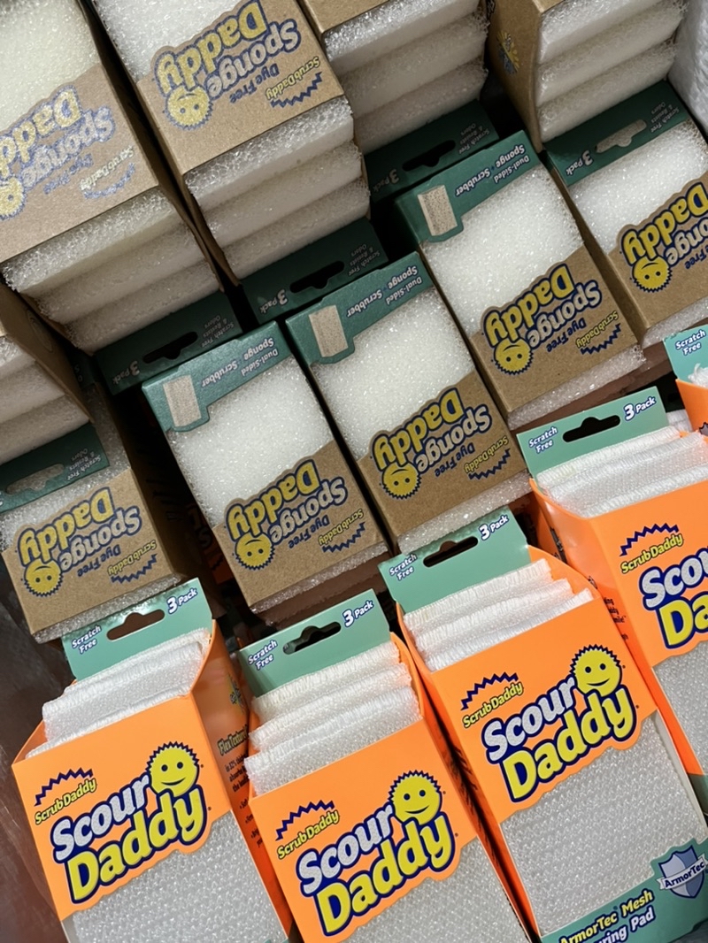 [Scrub Daddy MY] Scrub Daddy Dye Free White Cleaning Sponges | Shopee ...