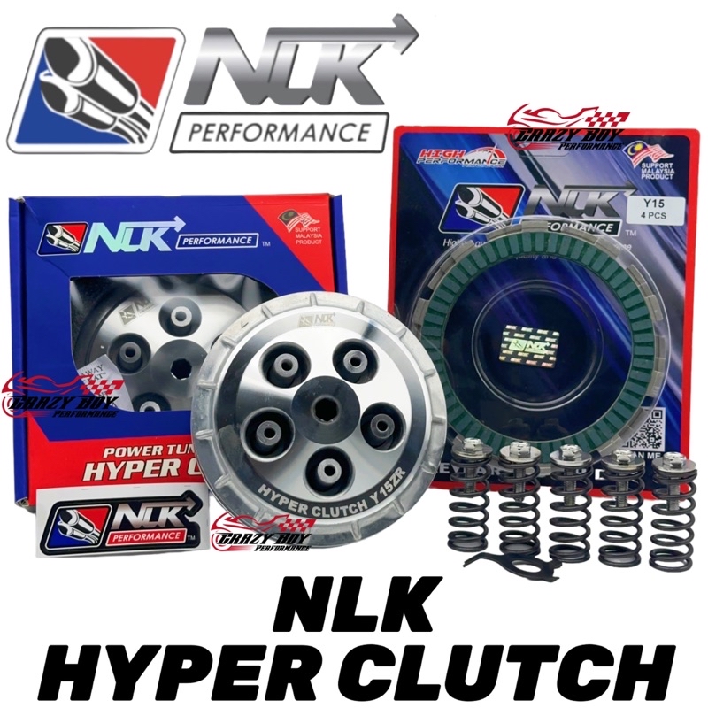 NLK PERFORMANCE HYPER CLUTCH FULL SET Y15ZR LC135 4S LC135 5S RS150 RSX SRL115 FI HYPERCLUTCH ...