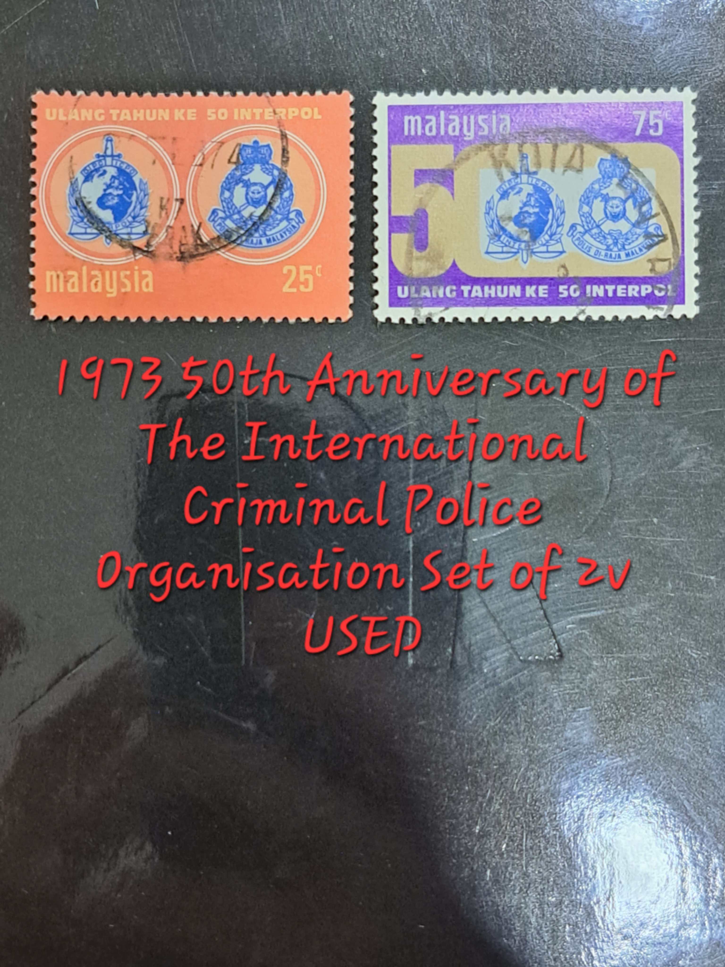 1973 Malaysia Setem Stamps 50th Anniversary of The International ...