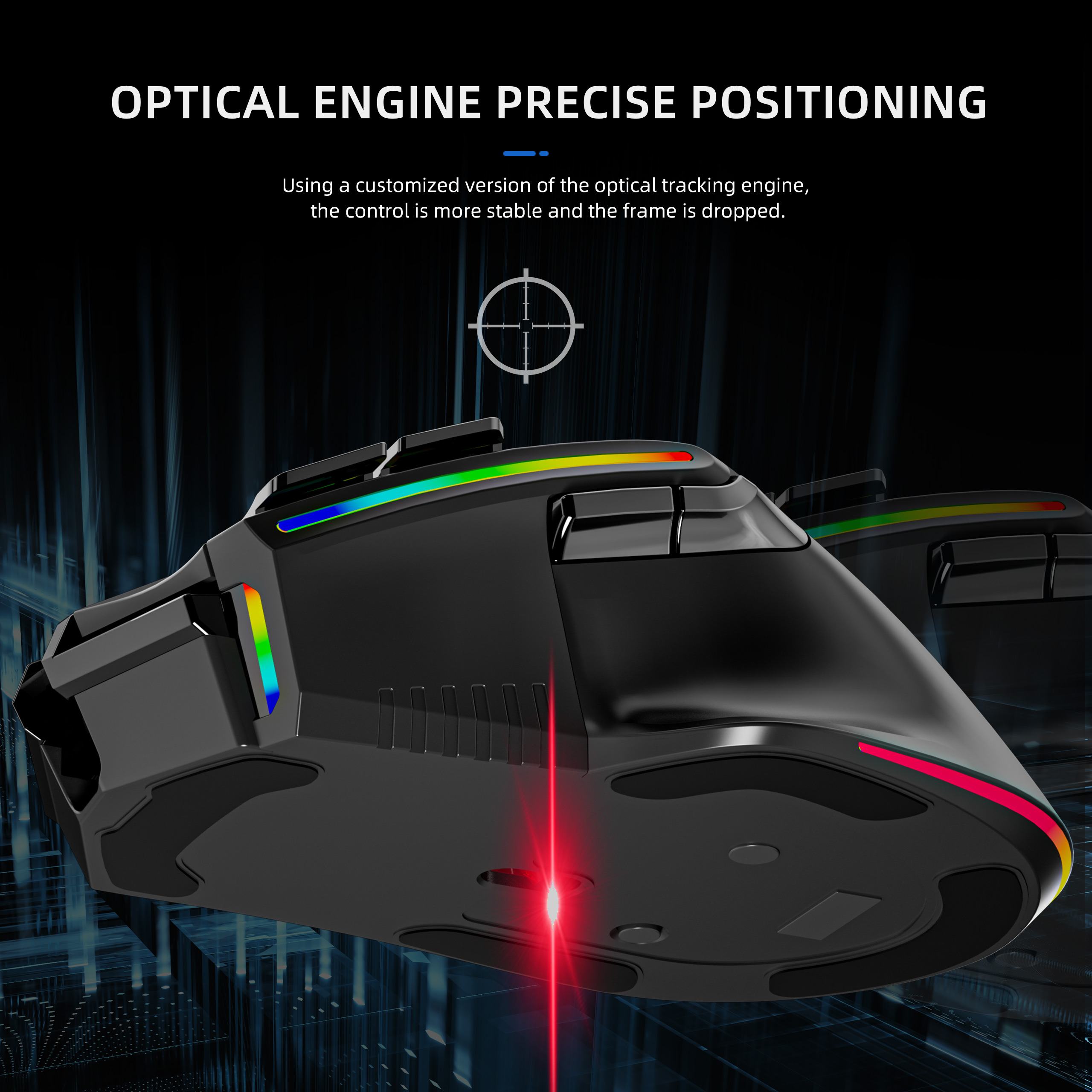 Dark Alien D4 2.4GHz Wireless Mouse Rechargeable Light Weight Ergonomic ...