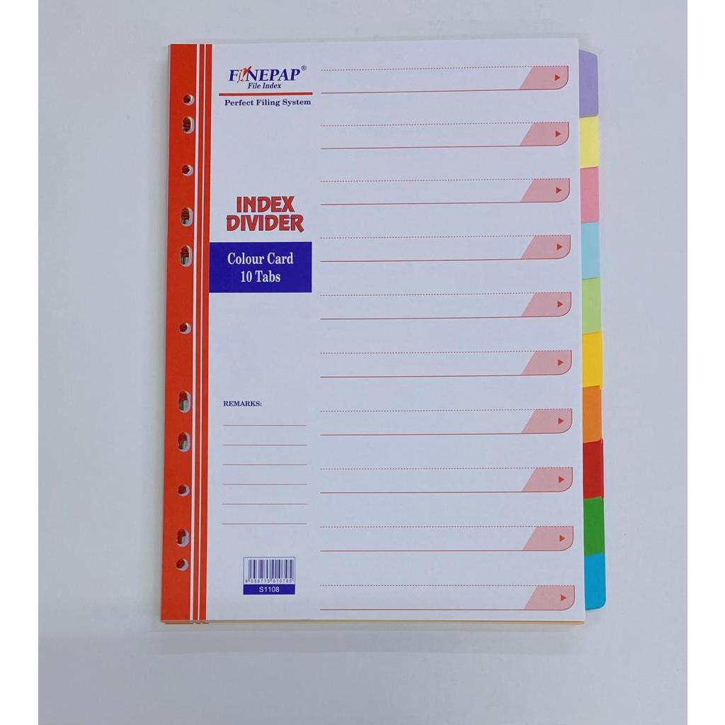 Index Divider 11 Holes PP PLASTIC or Paper Colours / Month / Alphabets ...