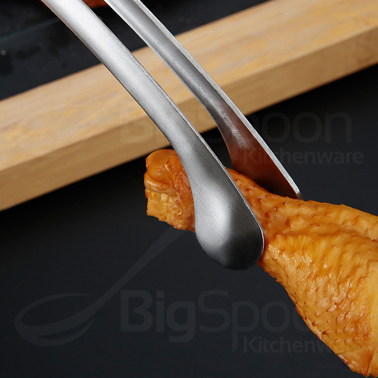 BIGSPOON 20cm Stainless Steel Food Tong | Korean BBQ Food Tong Tweezer ...