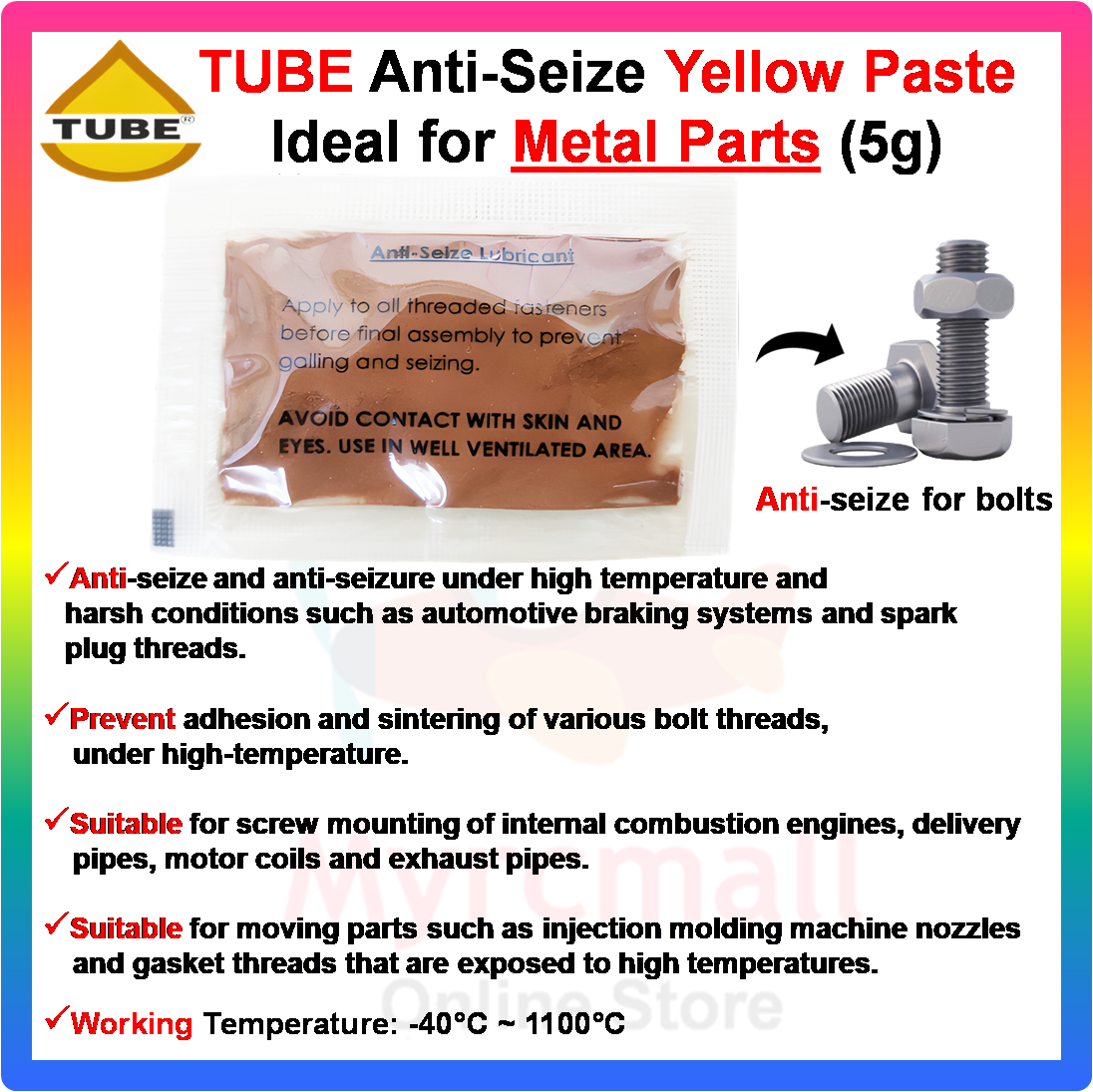 TUBE Multi Purpose Lubricant Yellow Grease for Metal Parts 10g | Shopee ...