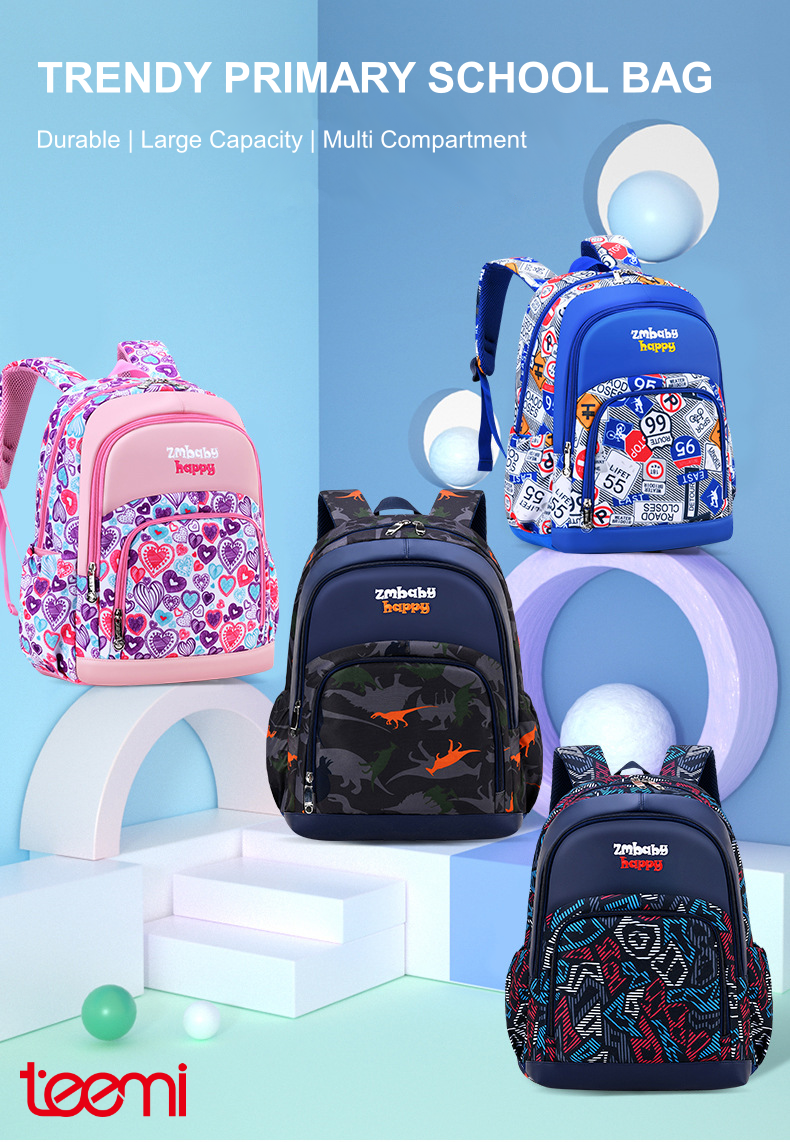 TEEMI 45cm Stylish Primary School Bag Large Capacity Ergonomic Kids ...