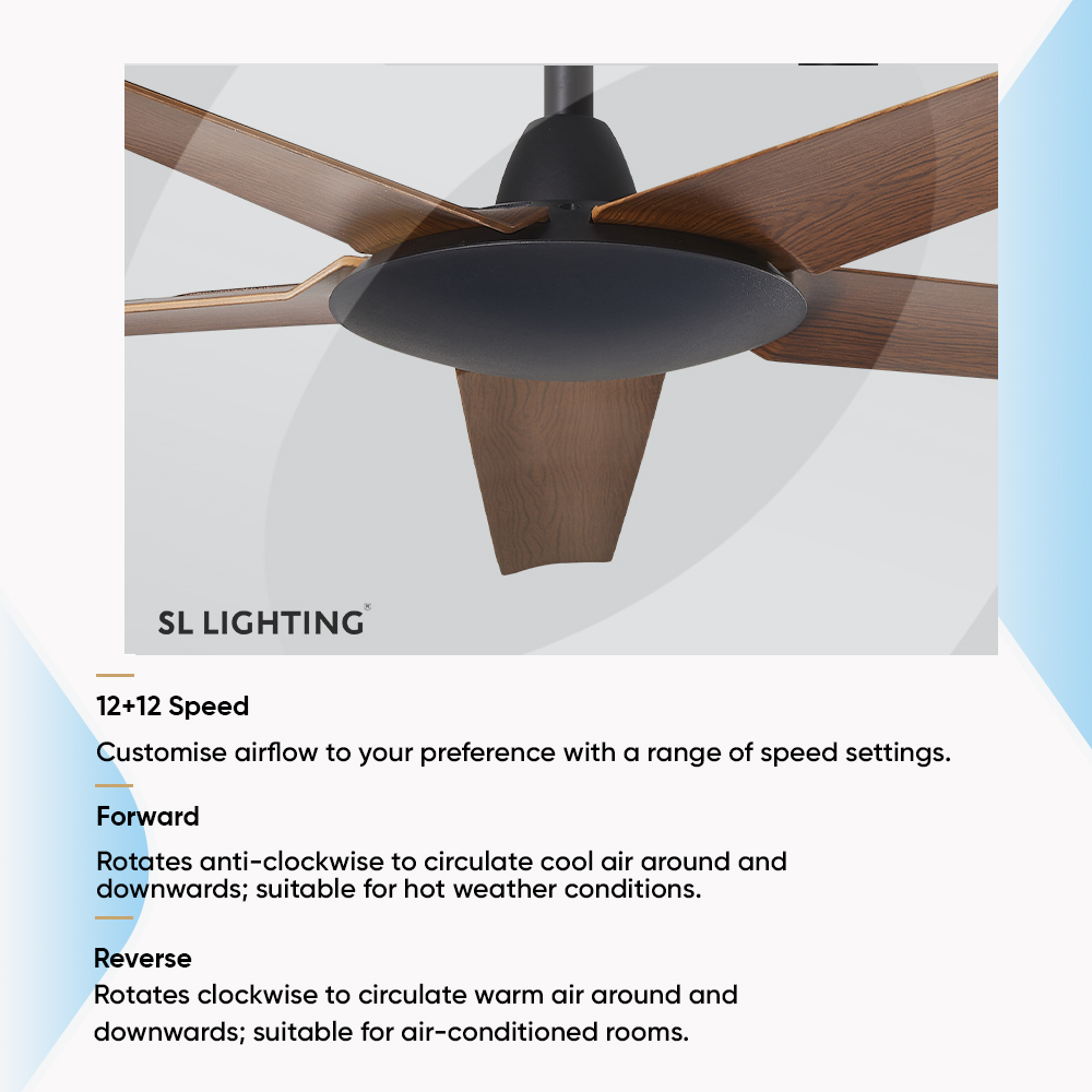 【DC MOTOR】Alpha COSA EX9 DC MOTOR 5 Blades 12 Speed With Remote Control ...