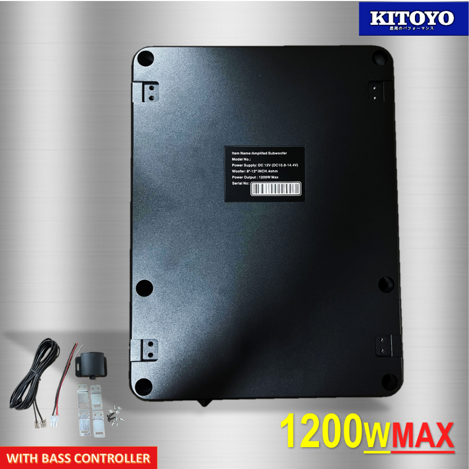Kitoyo Underseat Subwoofer 10.2'' Car Underseat Active Subwoofer Super ...