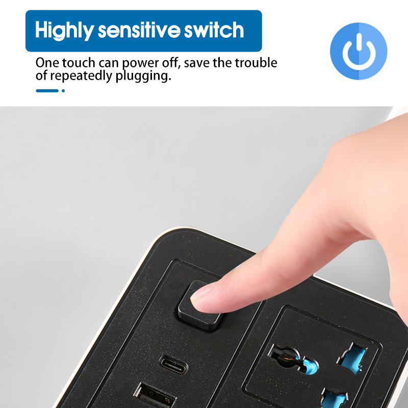 Extension Electric socket 4 Power Socket Extension wire USB Ports wayar ...