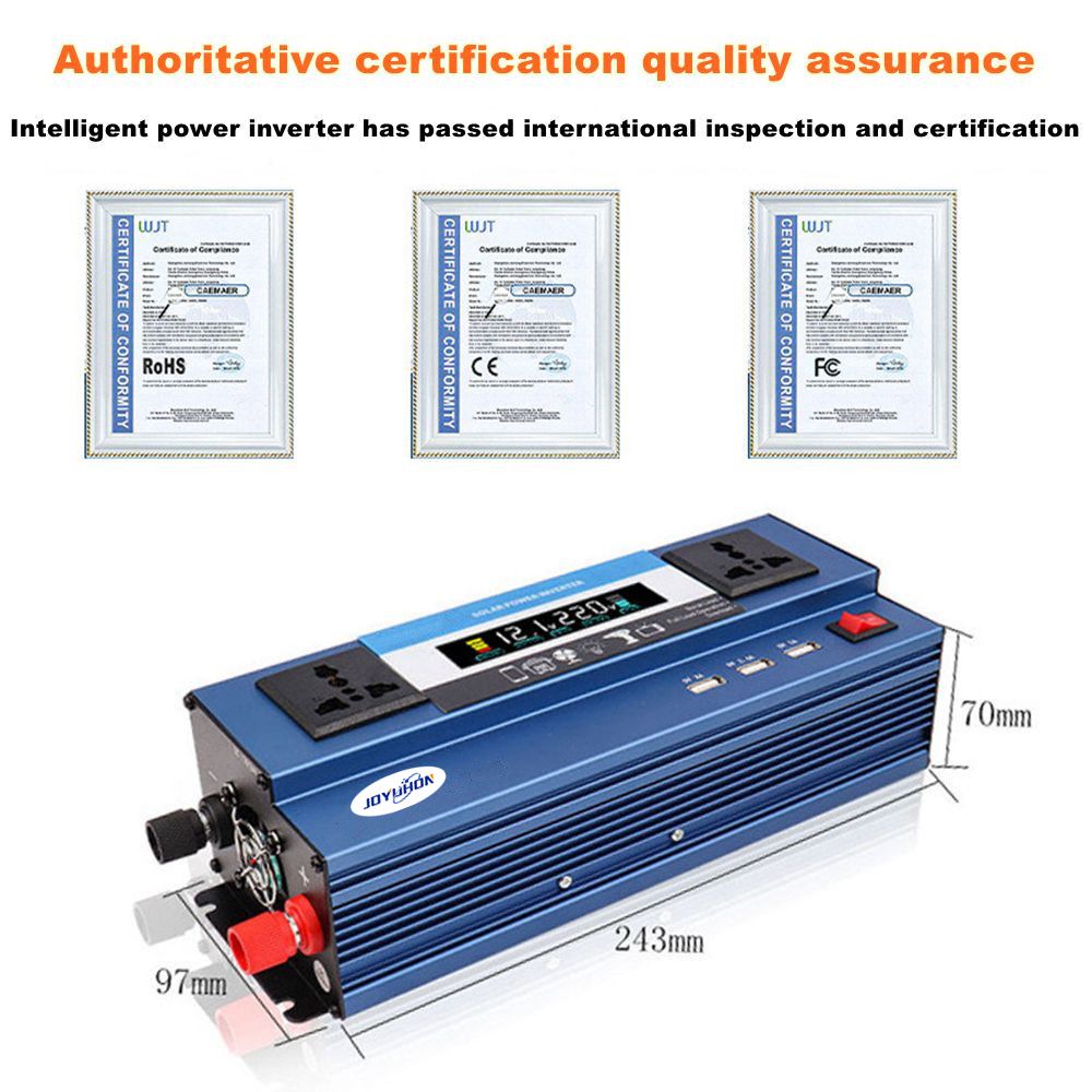 JOYUHON Car Power Inverter 10000W/12000W Solar Inverter DC12V TO AC220V ...