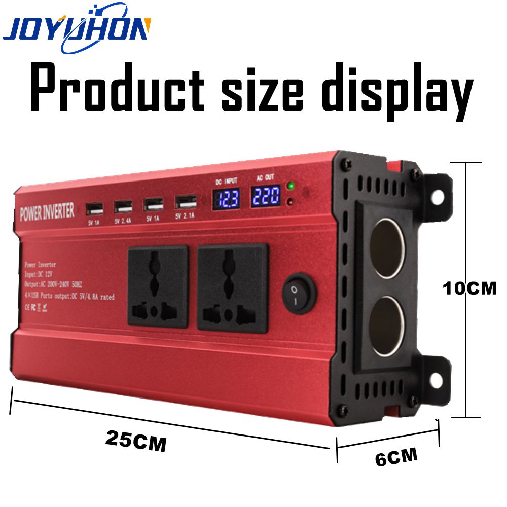 JOYUHON Car Power Inverter 10000W/12000W Solar Inverter DC12V TO AC220V ...