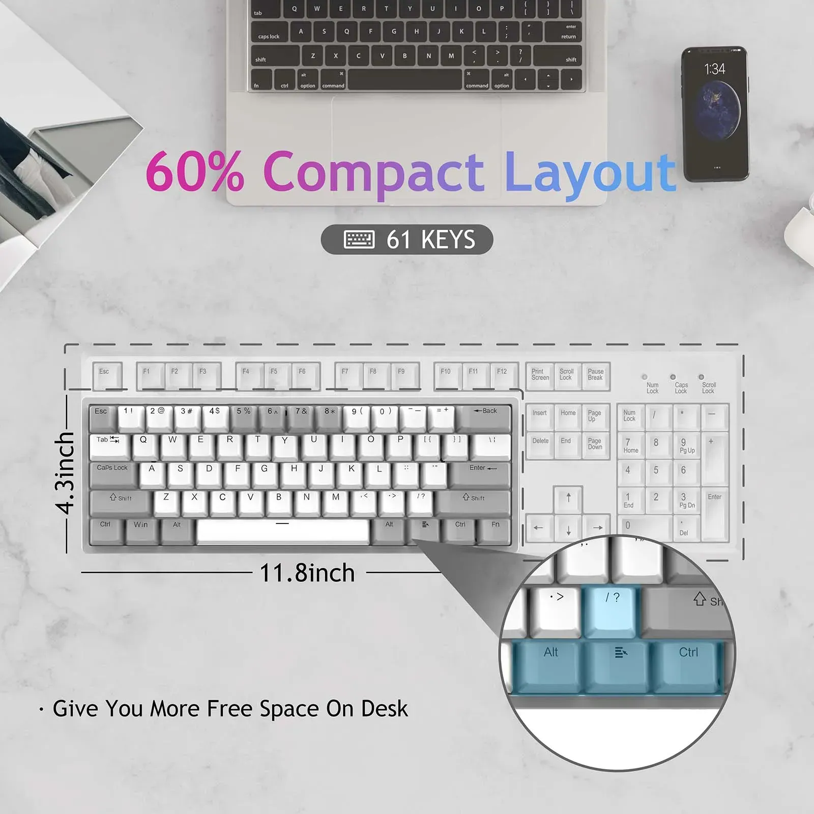 ⚡HOT⚡AULA F3261 61 Keys / AULA F3268 68 Keys⚡RGB Swappable Mechanical ...