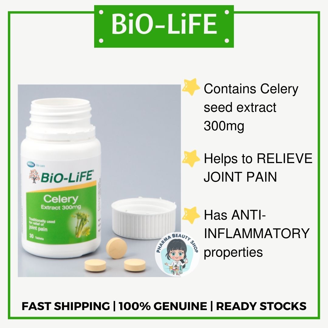 BiO-LiFE Celery Extract 300mg 2 x 30 tablets/ 2 x 100 tablets (For ...