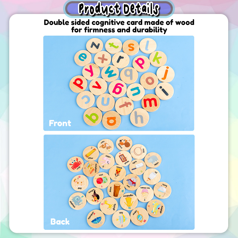 [Choo Choo Toy] Alphabet Cards Letters Matching Cognition Puzzle ...