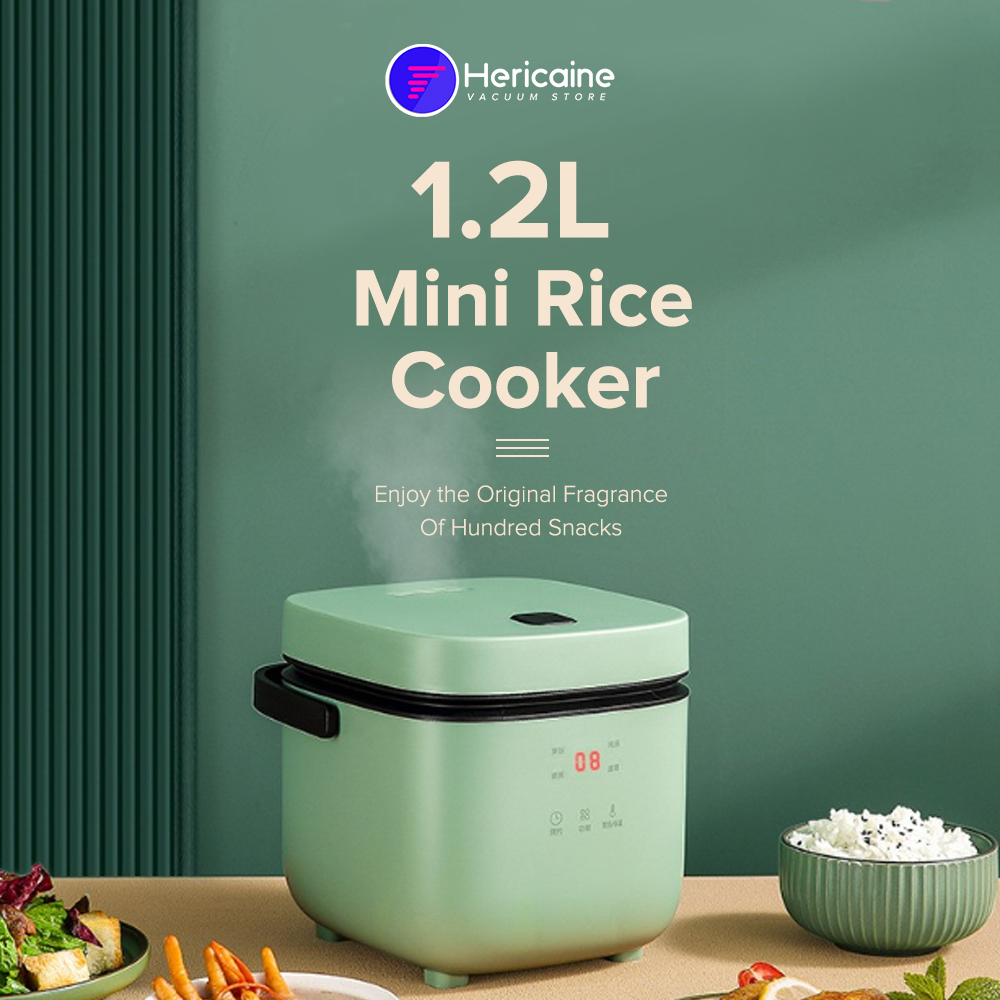 2026 New Upgrade Hericaine Mini Rice Cooker Non-Stick Pot (1.2L/200W ...