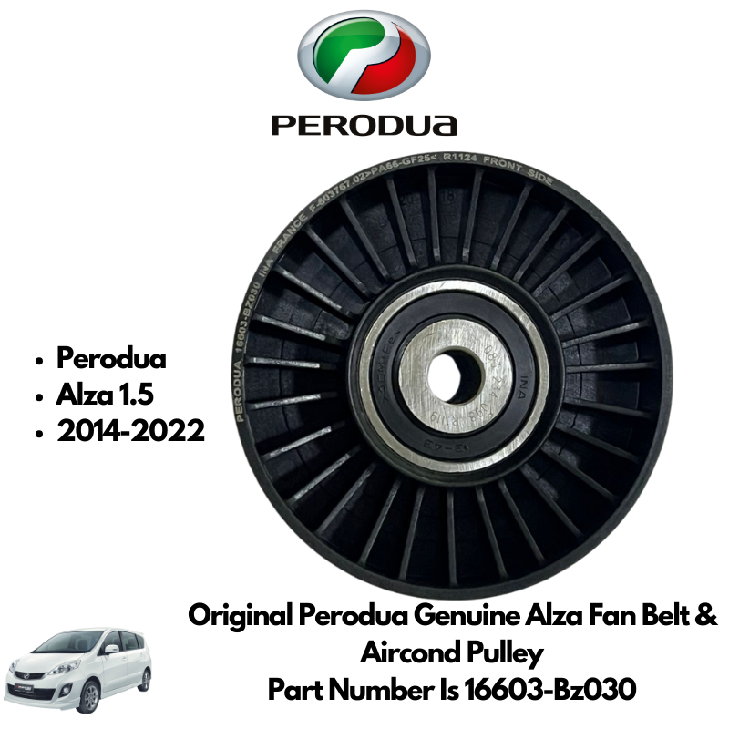 Perodua Genuine Alza Fan Belt & Aircond Pulley 16603-Bz030 | Shopee ...