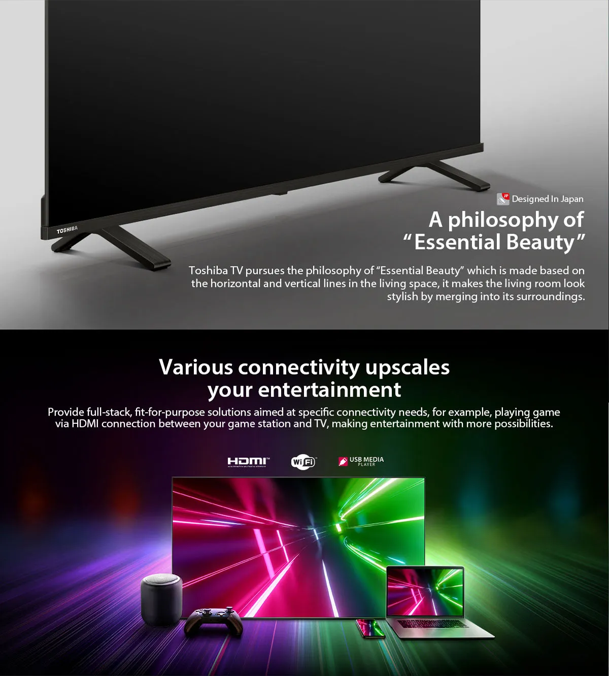 [2024 NEW] Toshiba 43" Direct LED Smart TV 1080P Full HD Wi-Fi ...