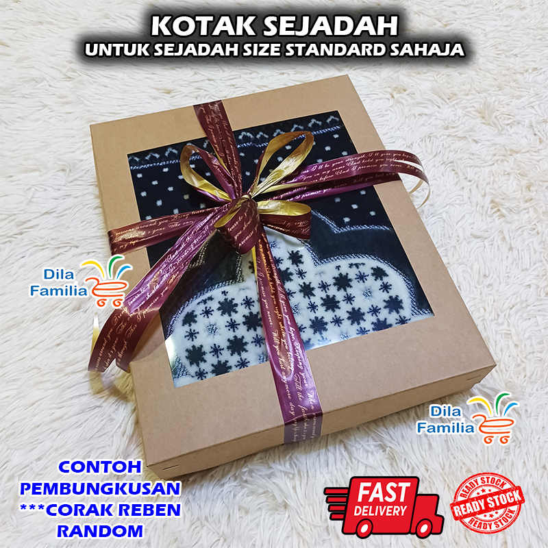 ADD ON Kotak Sejadah Beserta Reben dan Bubble Sejadah Gift Box with ...