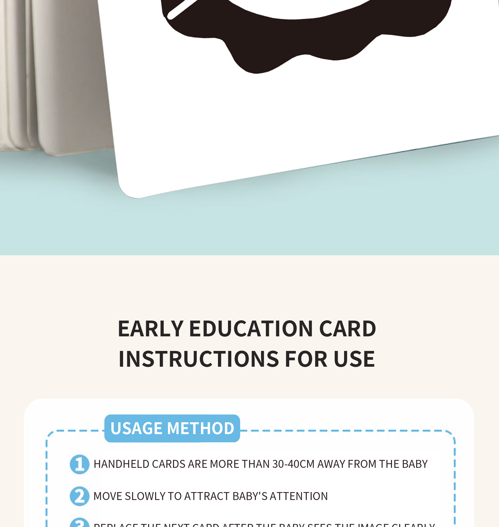 Montessori Early Learning Flash Card For Kid Baby Flash Card 0-36 ...
