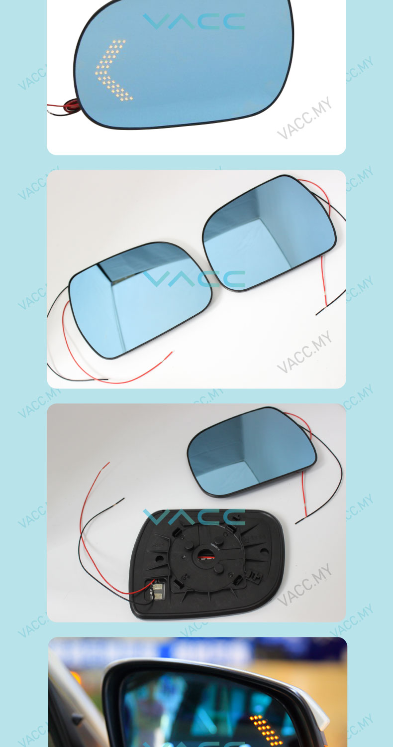 Toyota Vellfire / Alphard 20 Series Blue Mirror With LED Signal Lamp ...