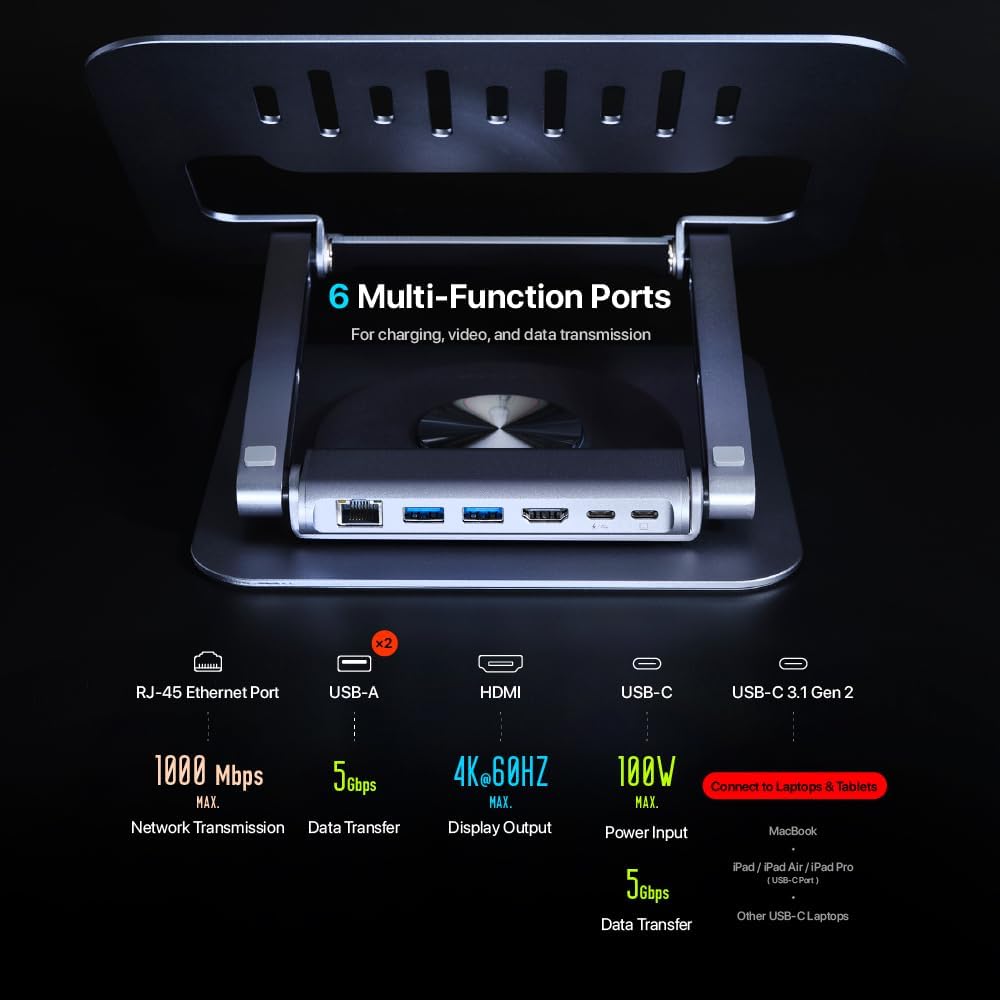 ADAM Elements Casa Hub Stand Pro USB-C 6 In 1 Laptop Stand Hub | Shopee ...