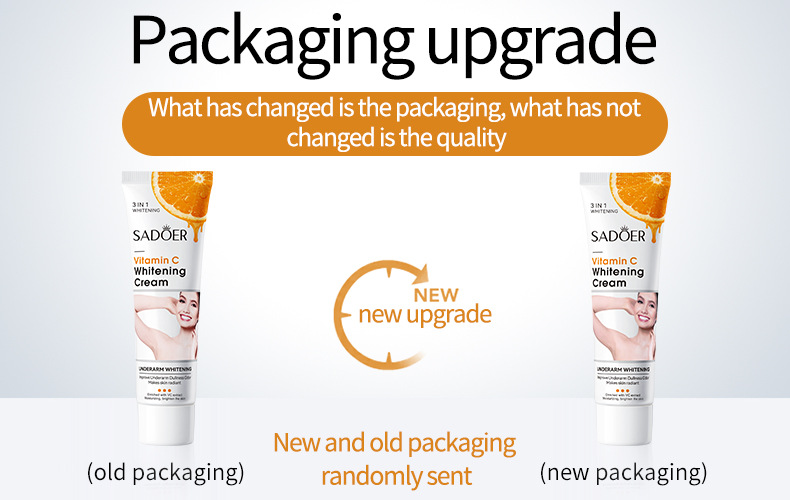 Sadoer Vitamin C Whitening Cream 50g | Underarm | Knee Arm Leg Whitening | Moisturizing | Shopee ...
