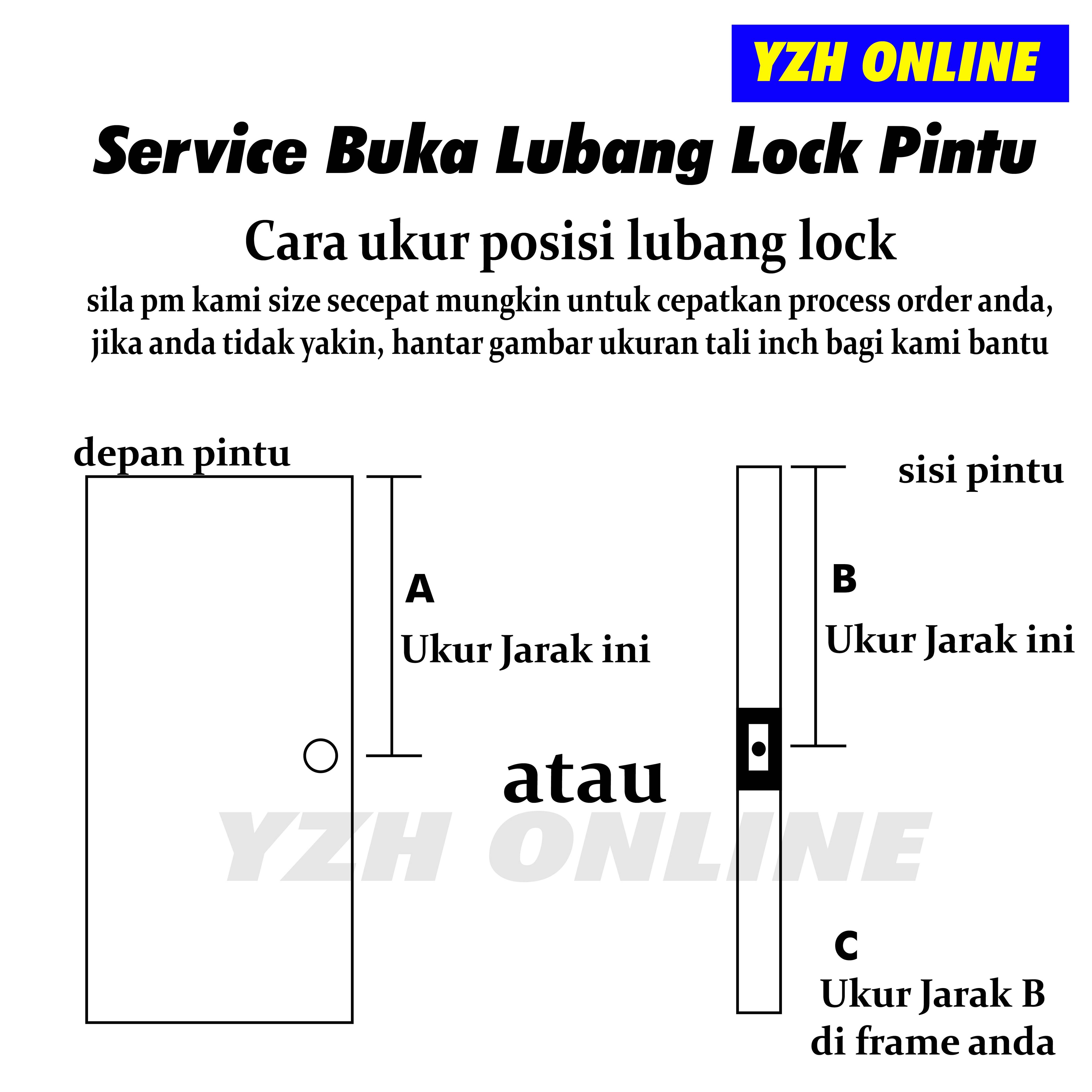 Servis Buka Lock Pintu Kayu (60mm back set cylindrical lock shj) atau ...