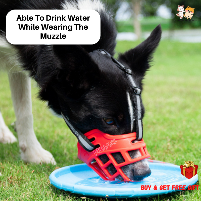 MEOWOOF Dog Mouth Cover Adjustable Dog Muzzle Dog Mouth Guard Dog Anti ...