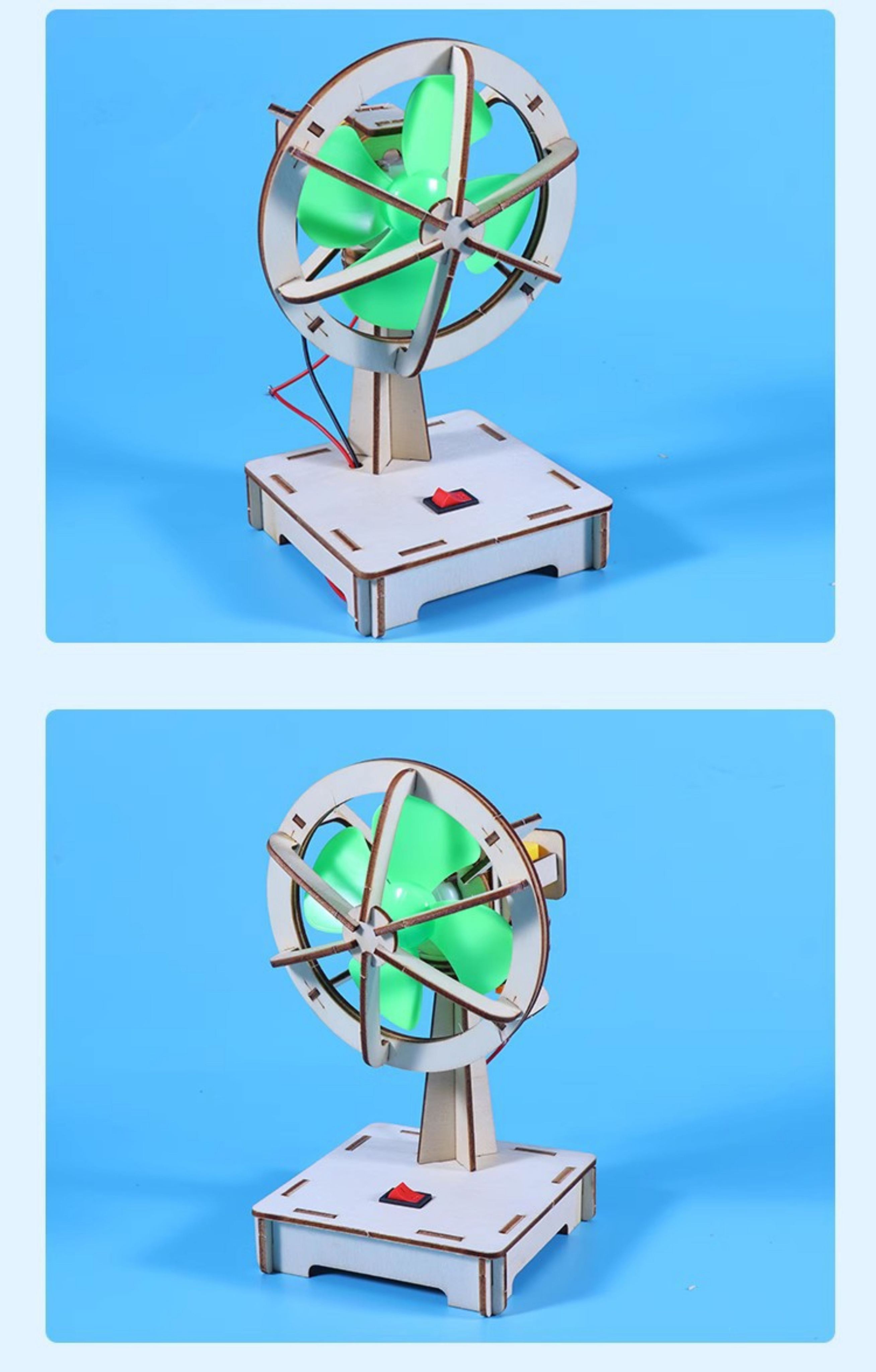 RBT Kipas Berputar Kipas Pusingan DIY Fan Assembled Wooden Puzzle Model ...
