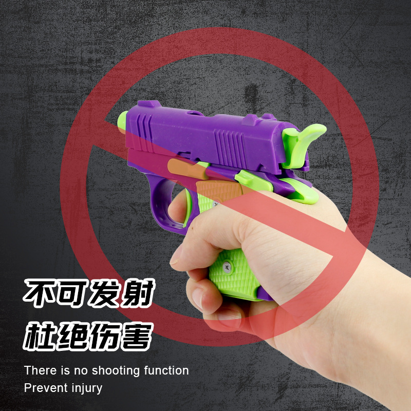 3D Funny Pistols Decompression Gravity Carrot Pistol Toys Mini Model ...