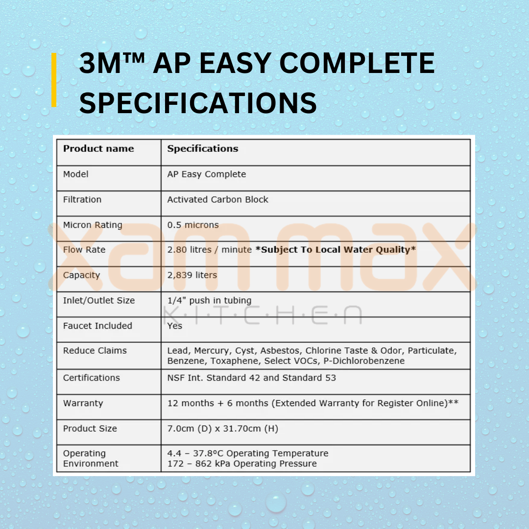 3M™ - AP Easy Complete Under Sink Water Filter / 3M Water Filter ...
