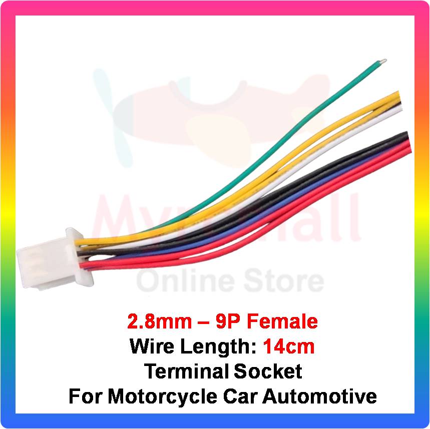 1P/2P/3P/4P/6P/9P 2.8mm Terminal Socket Connector Plug Electrical Wire ...