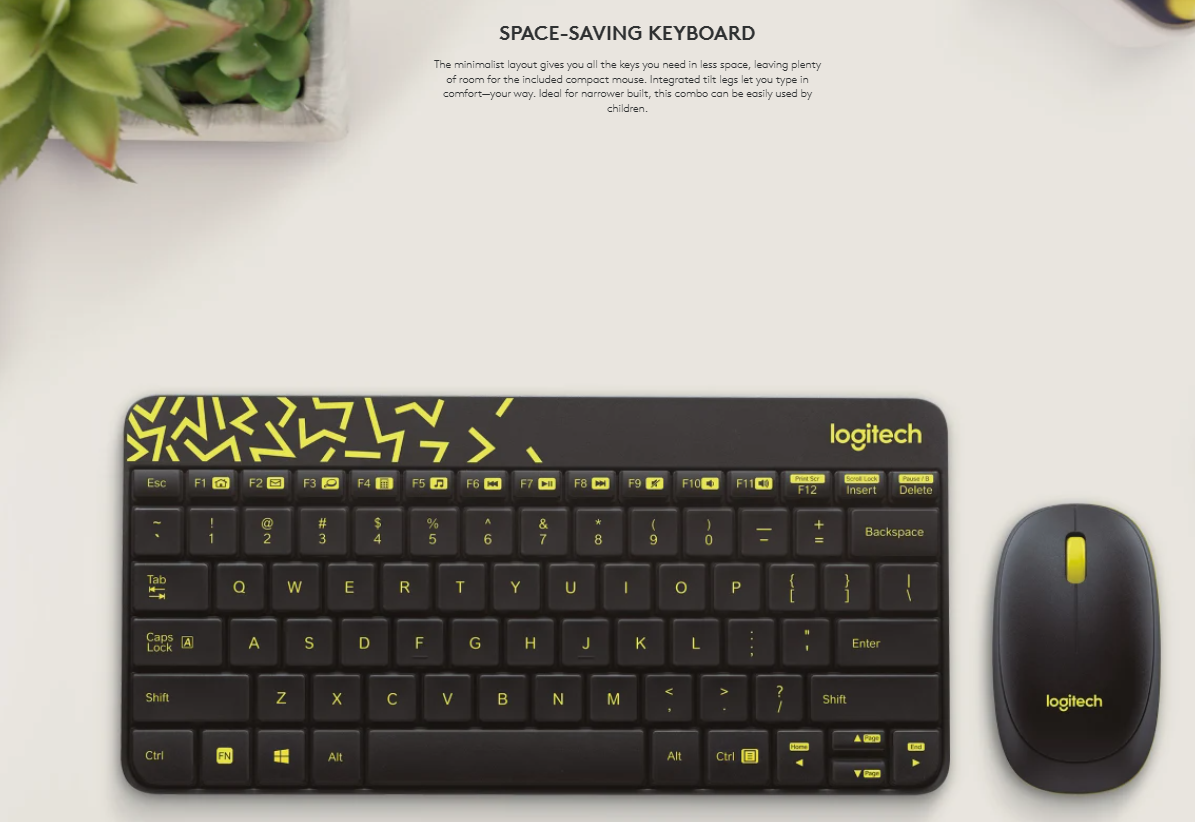 LOGITECH MK240 WIRELESS KEYBOARD AND MOUSE COMBO - SIMPLE, COMPACT, AND ...