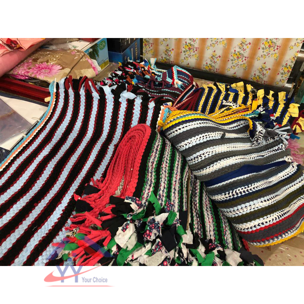 Multicolor Striped Vintage Floor Mat/Kain Lap Alas Kaki/Alas Kaki Kain ...