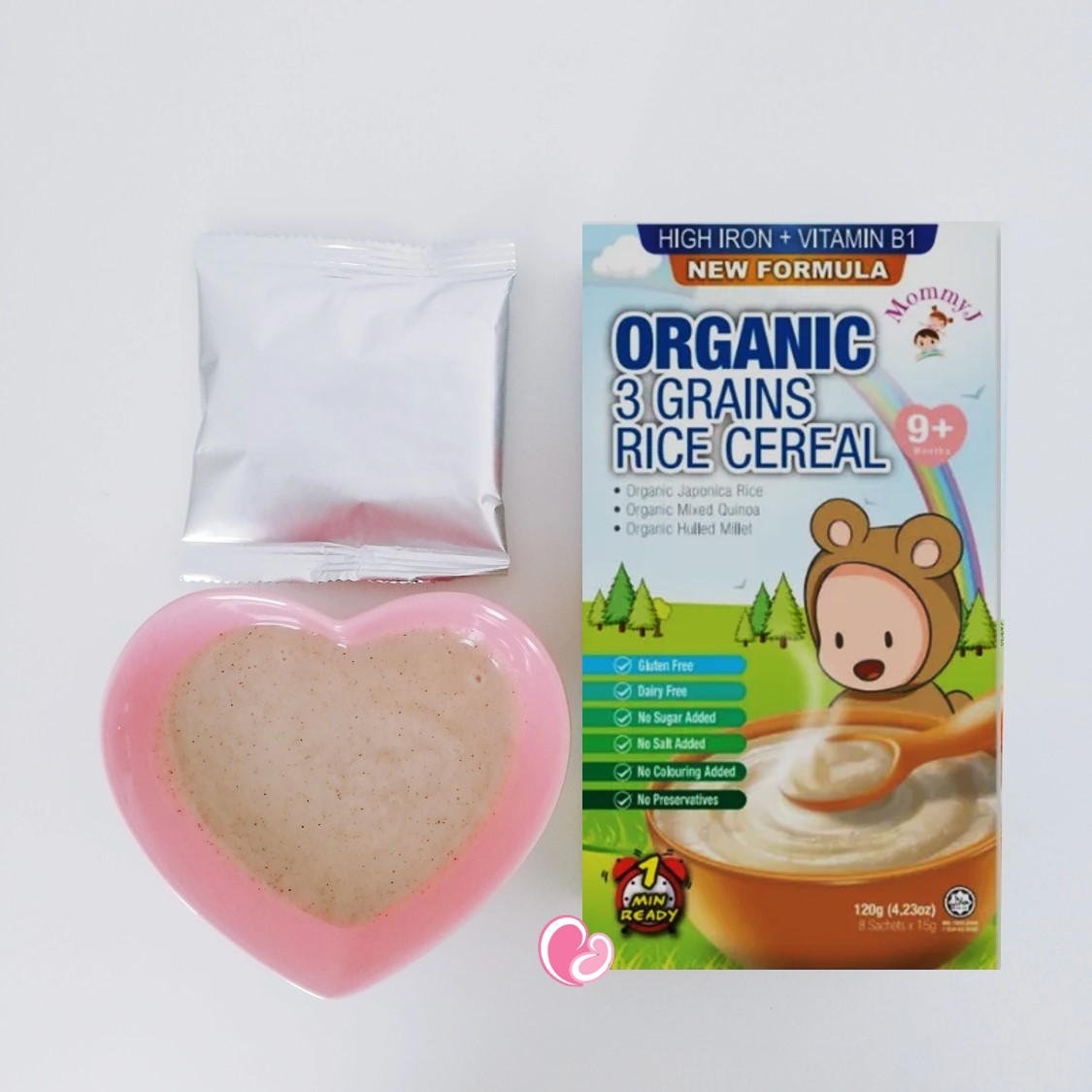 MommyJ Organic Rice Cereal Baby 120g (Japonica/ 3 Grains), 宝宝米糊 | Shopee Malaysia