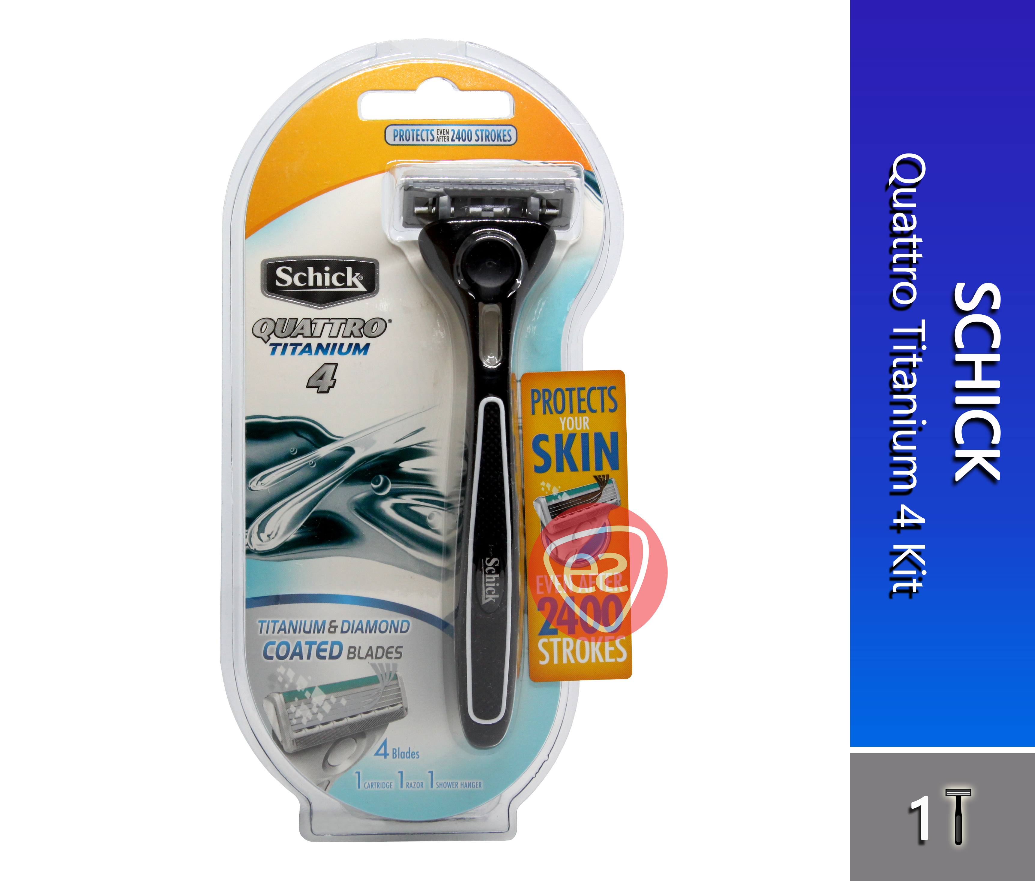 Schick Quattro 4 Titanium ( Quattro 4 Titanium Trimmer Freestyle Kit ...