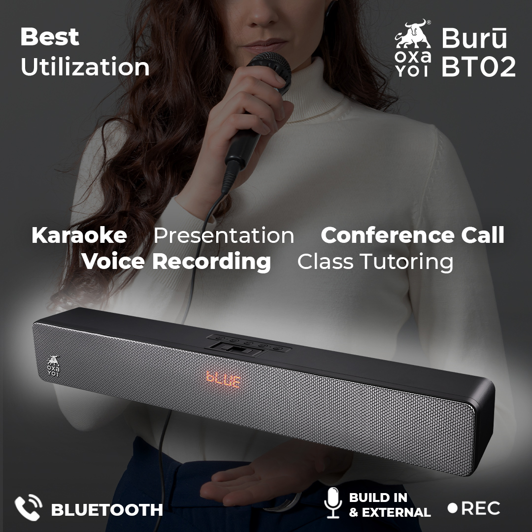OXAYOI Buru BT02 OXA YOI Portable Karaoke Speaker 20W With TWS/MIC RECORD/BLUETOOTH/FM/SD CARD ...