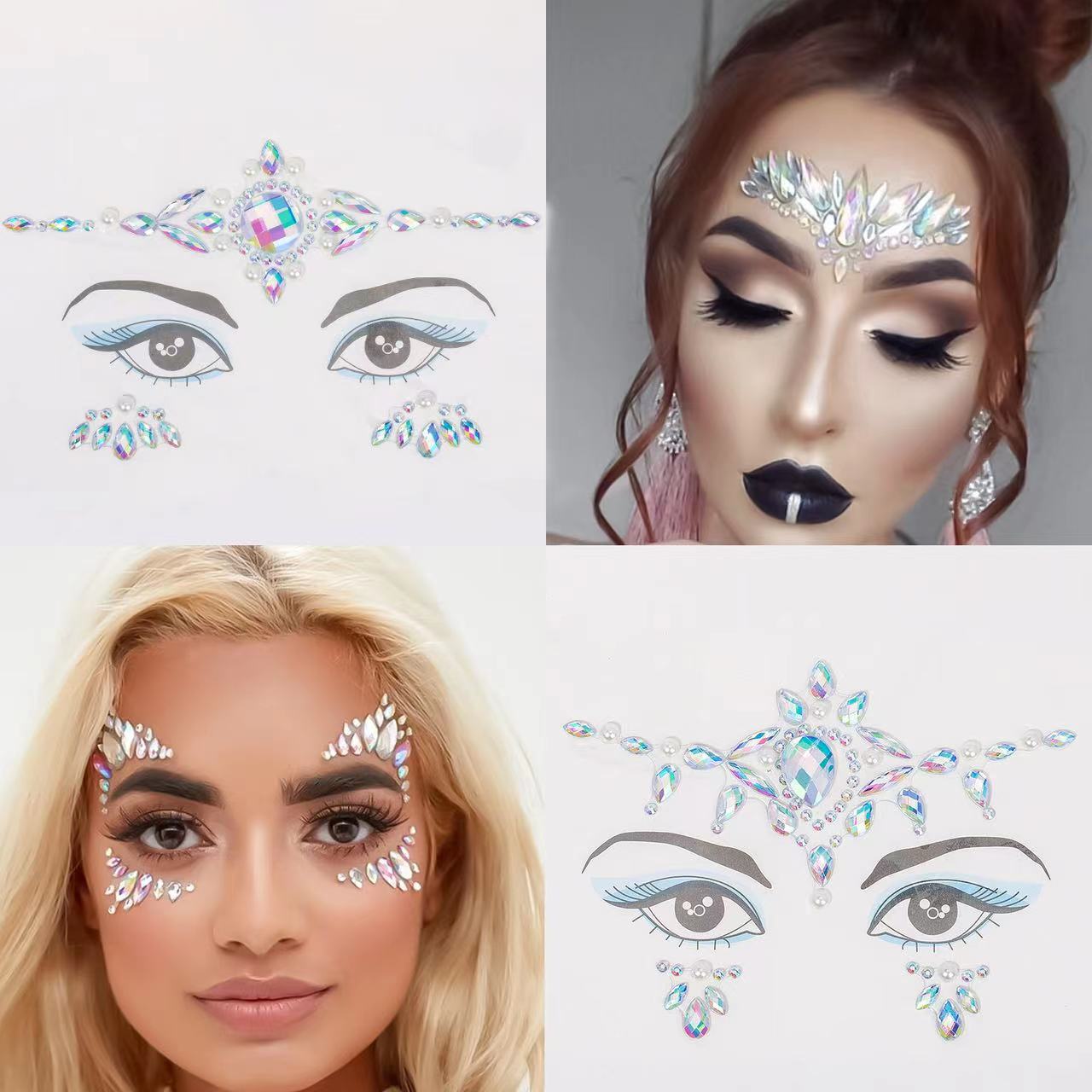 Hot Sell Festival Party Makeup Eye Face Rhinestone Face Diamond Sticker ...