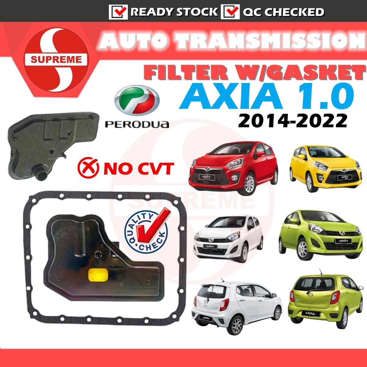 S2U Filter Gearbox Auto Perodua Axia 1.0 CVT ATF Automotive Oil Car ...