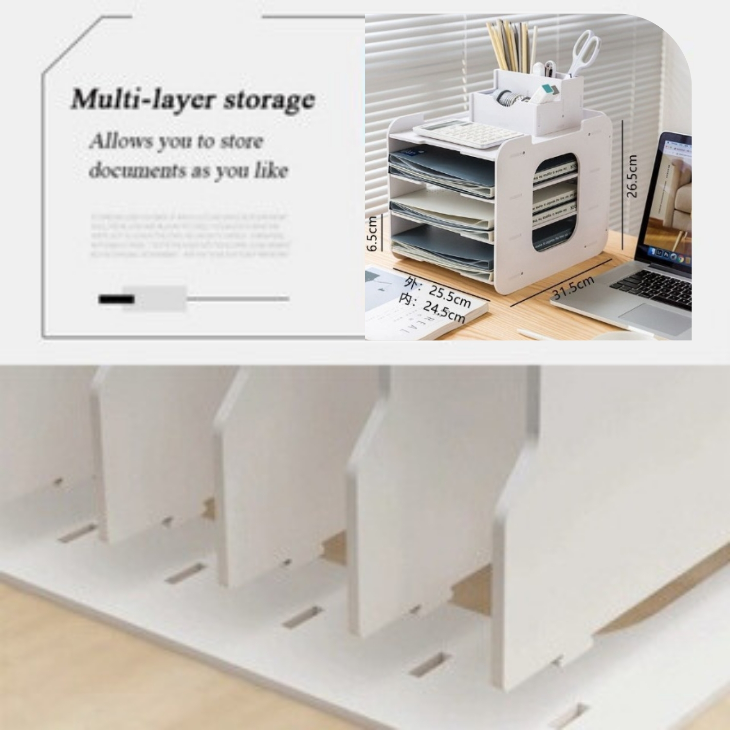 COSE Document Rack Office Table Storage File Organizer Document Rak A4 ...