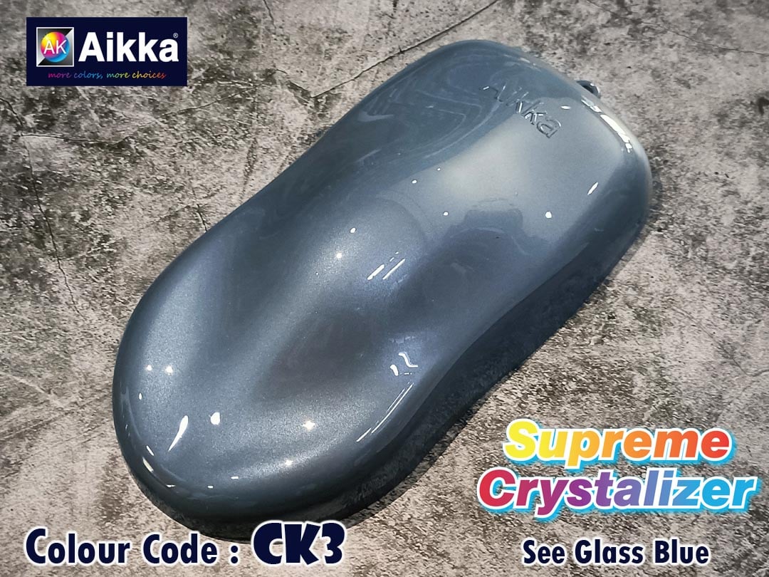 2K Paint 【 AIKKA CK3 Sea Glass Blue 】 SUPREME Crystalizer Color Car Motor Paint DIY Aerosol ...