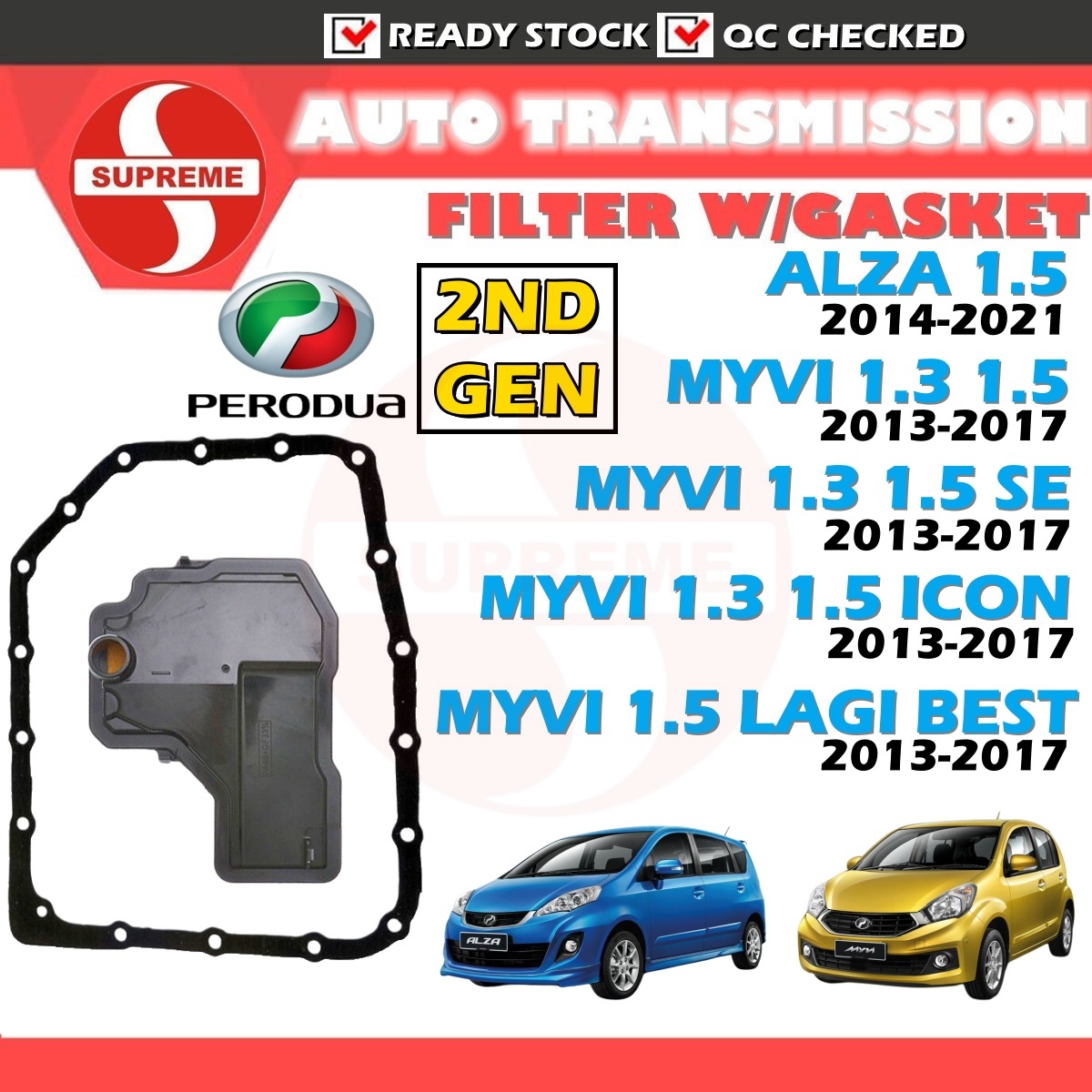 S2U Auto Transmission Filter ATF Perodua Myvi Icon Lagi Best 1.3 1.5 ...