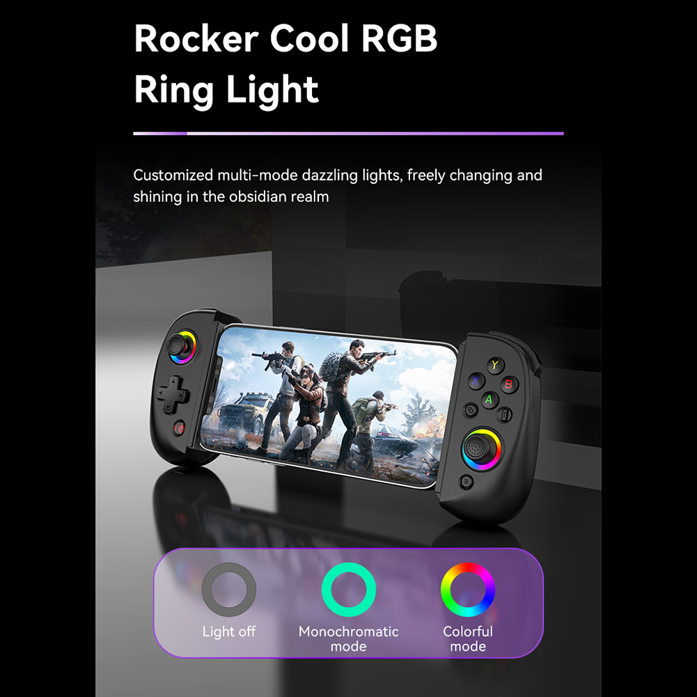 D8 Telescopic Wireless Bluetooth Game Controller Rgb Mobile Gamepad For Ios Android Switch Pc Ps 6609